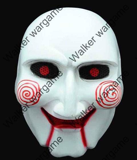Full Face Wire Mesh SAW Mask - White (Movie SAW)