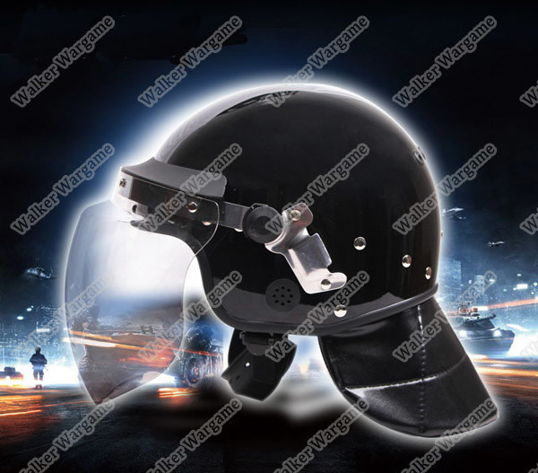 Tactical Anti Riot Helmet With Face Polycarbonate Visor And Leather ...