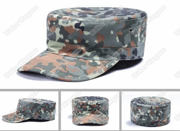 Combat Cap Hat - German Army Flecktarn Woodland Camo