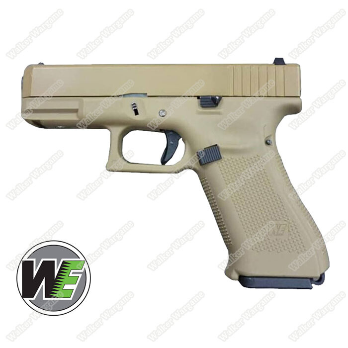 WE Tech Glock 19X Gen5 Green Gas Blow Back Pistol - Tan