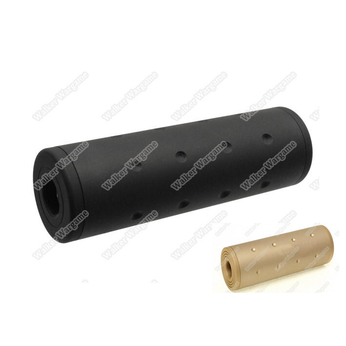Airsoft Rilfe 14mm Full Metal Silencer - Black & Tan - Short Type 105mm ...