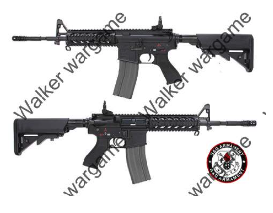 G&G GC16 Full Metal Combat Machine Raider-L Airsoft Rifle - Black