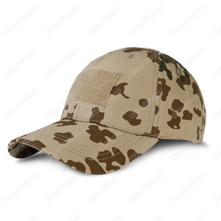 Operator Cap Velcro Flag Blood Patch - German Army Flecktarn Desert Camo
