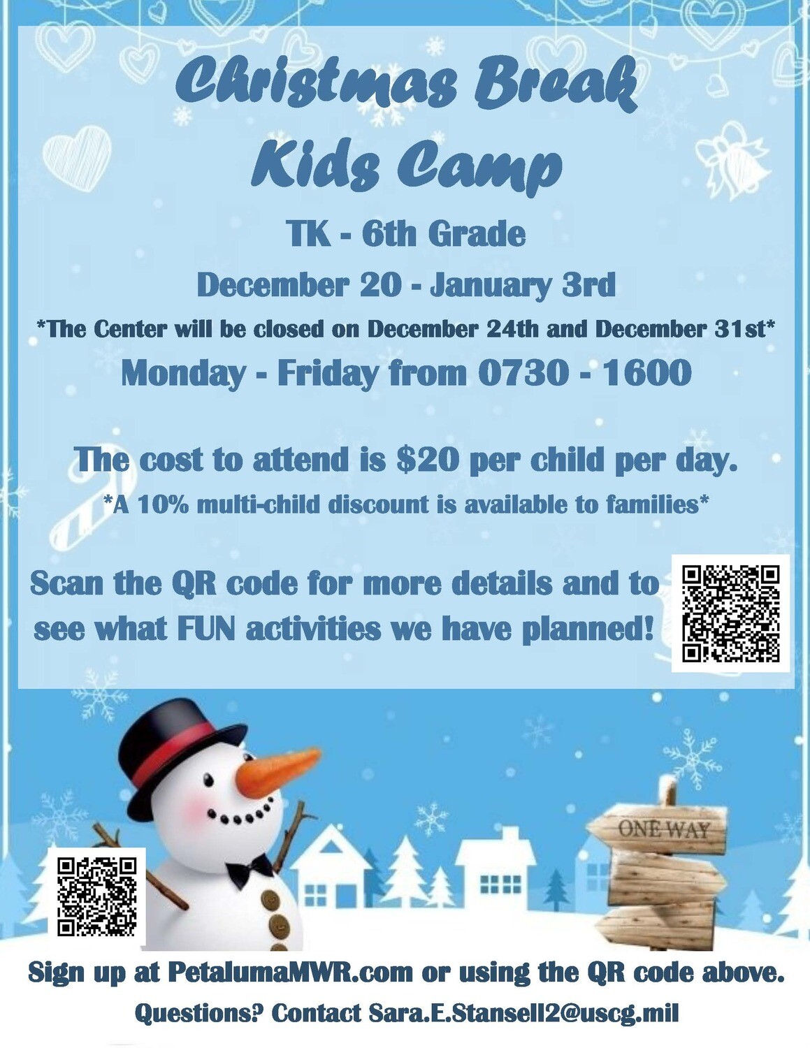 Christmas Break Kids Camp 2021-2022