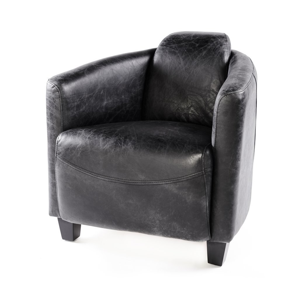 Vintage Ledersessel in Schwarz Design Clubsessel