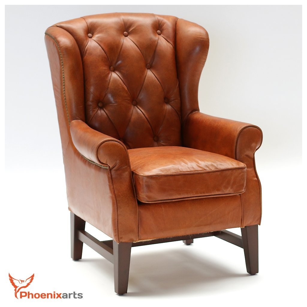 Ledersessel Braun Vintage