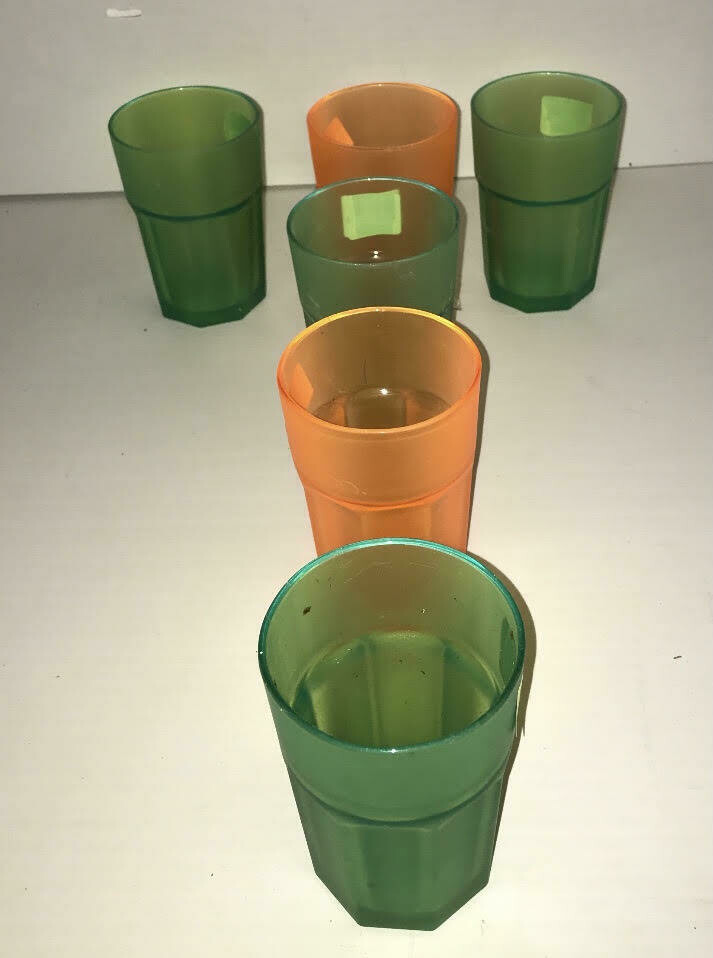 Lot de 6 verres colorés en verre REFALAI