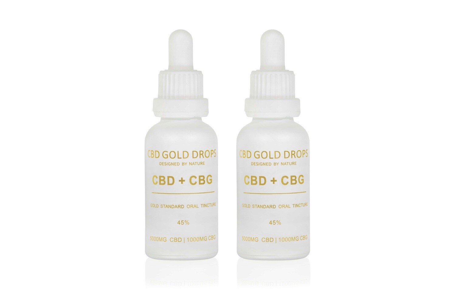CBD GOLD DROPS | CBD Oil 5000mg | 2 X 30ml 45% CBD+CBG