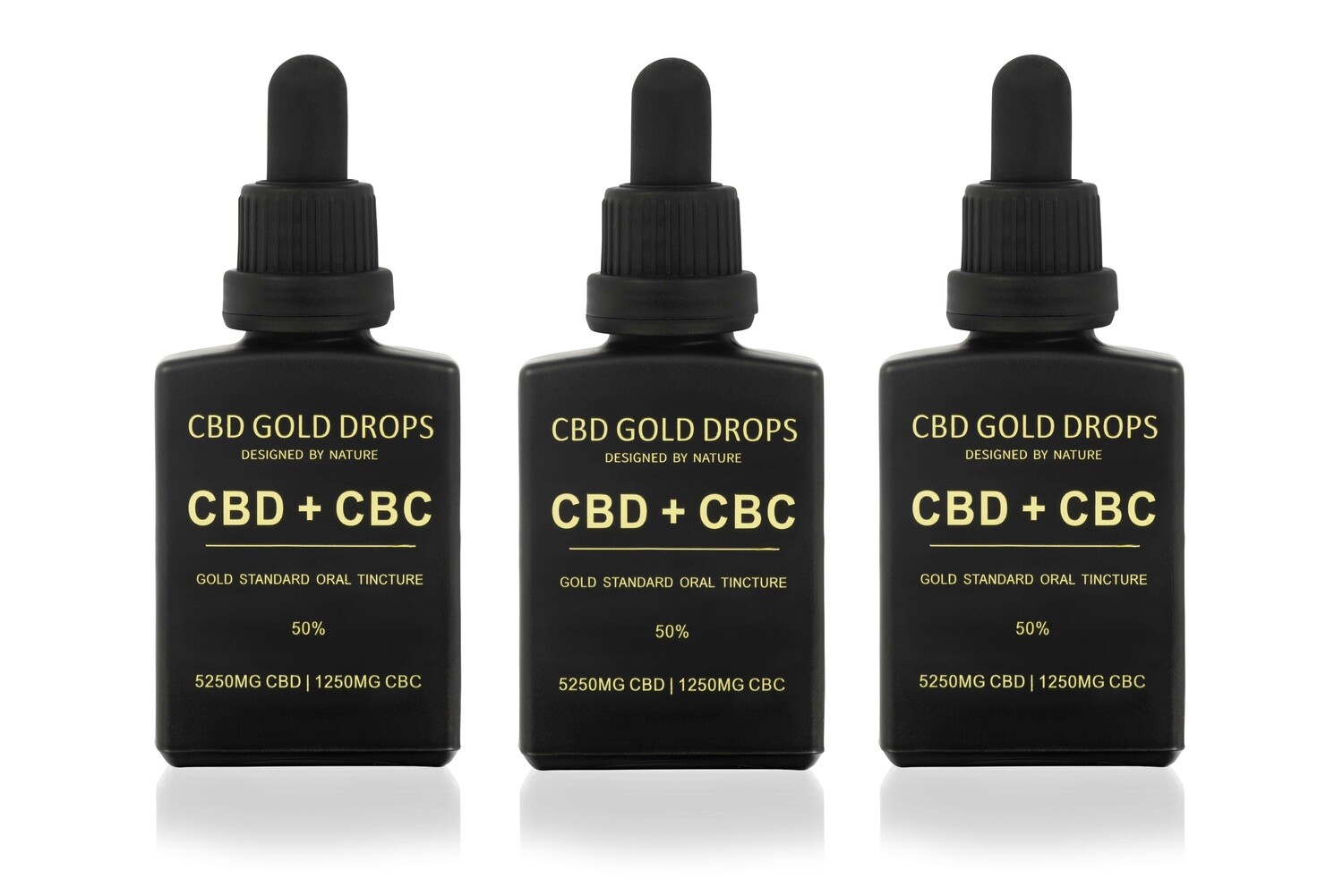 CBD GOLD DROPS | CBD Oil 5250mg | 3 X 30ml 50% CBD+CBC