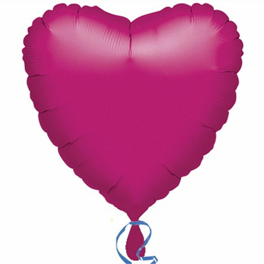 18 - METALLIC SOLID FUSCHIA HEART