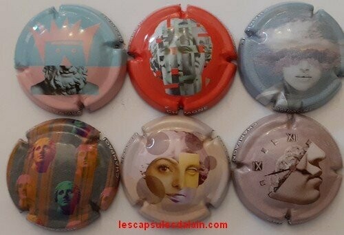 6 BELLES CAPSULES CHAMPAGNE GENERIQUE ART COLLECTION N°7 2020 NEWS