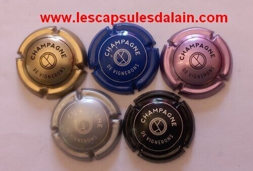 5 BELLES CAPSULES CHAMPAGNE CHAMPAGNE DE VIGNERON REF N°1185 a 1185d NEWS