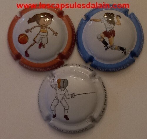 3 BELLES CAPSULES CHAMPAGNE PIOT THOMAS SPORT FEMININ 2022 REF N°2c A ...