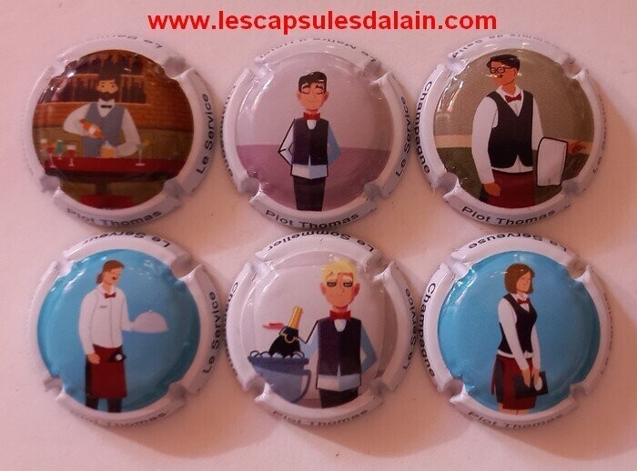 6 BELLES CAPSULES CHAMPAGNE PIOT THOMAS LE SERVICE 2022 REF N°4 a 4e NEWS