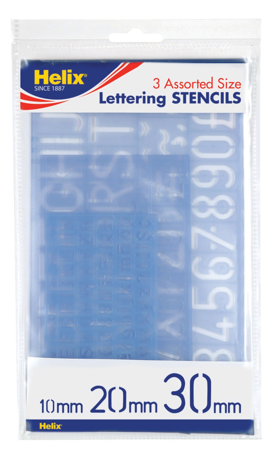 Helix 3 Piece Lettering Stencil Set