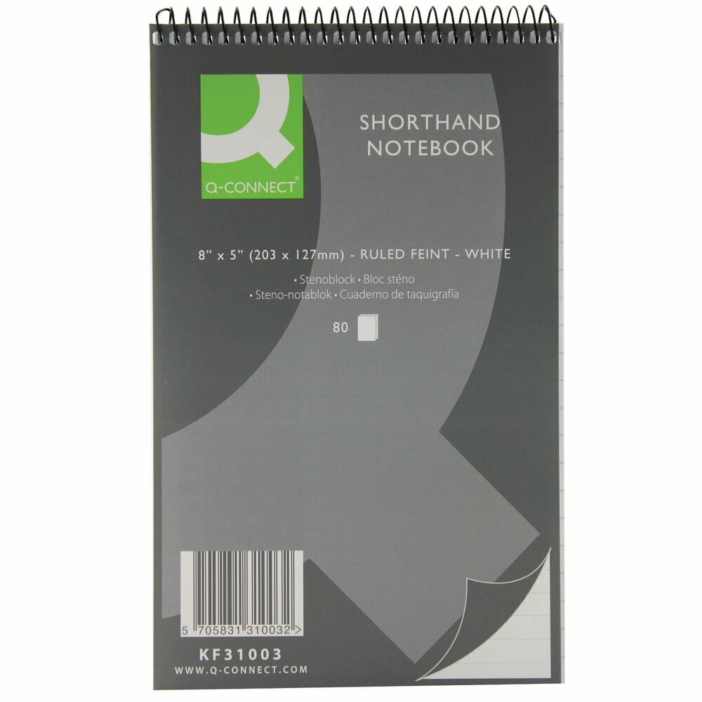 Q-Connect Shorthand Notebook
