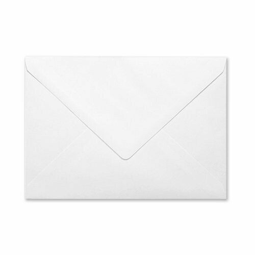 White C6 Wallet Envelope Diamond Flap (50 Pack)
