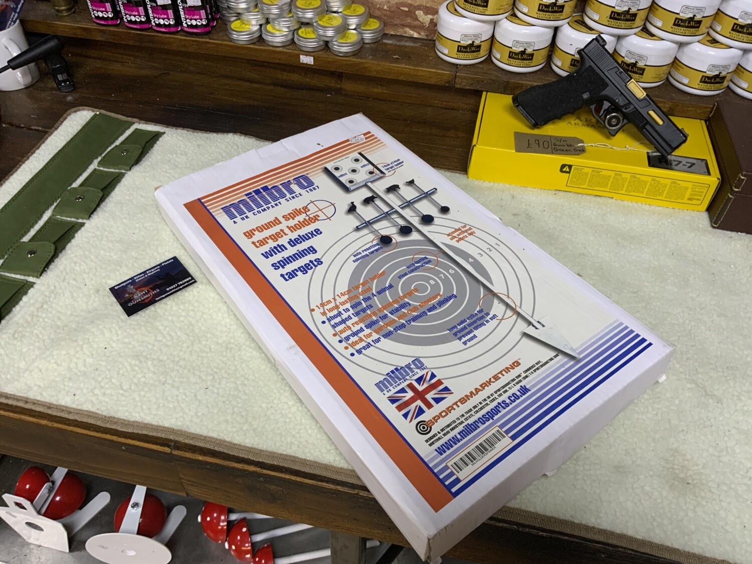 Milbro Ground Spike Target Holder With Deluxe Spinning Targets