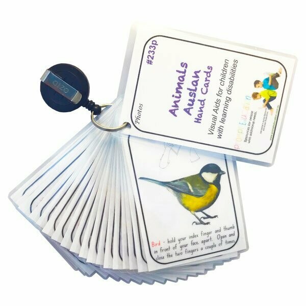 Hand Cards - Animals (Auslan)