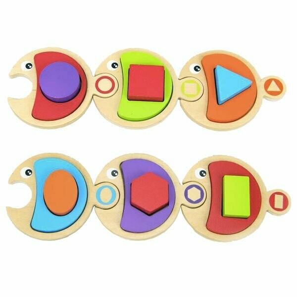 Wooden Fish with Shape Blocks
