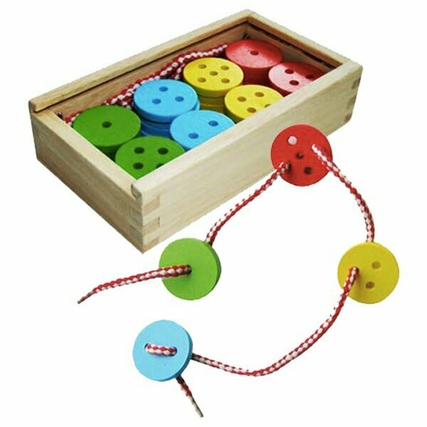 Colourful Threading / Lacing Buttons - 40 pieces