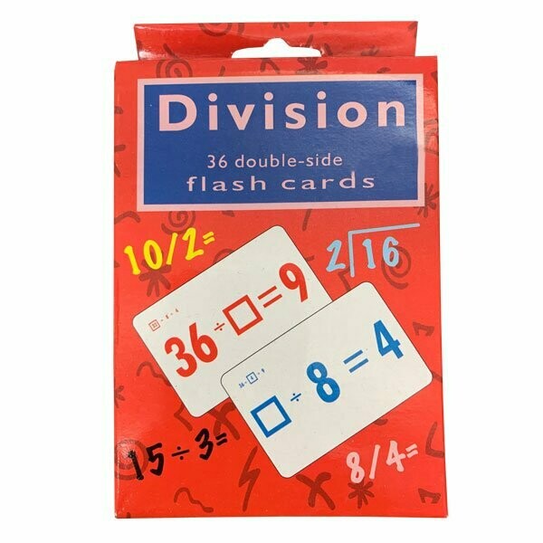 Division - 36 Double Sided Flash Cards