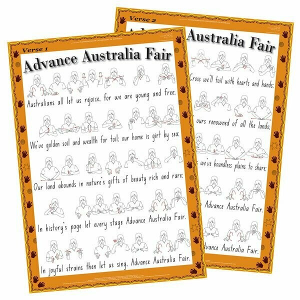 Posters - Advance Australia Fair - Auslan