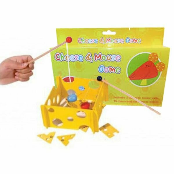 Wooden Cheese & Mouse Game