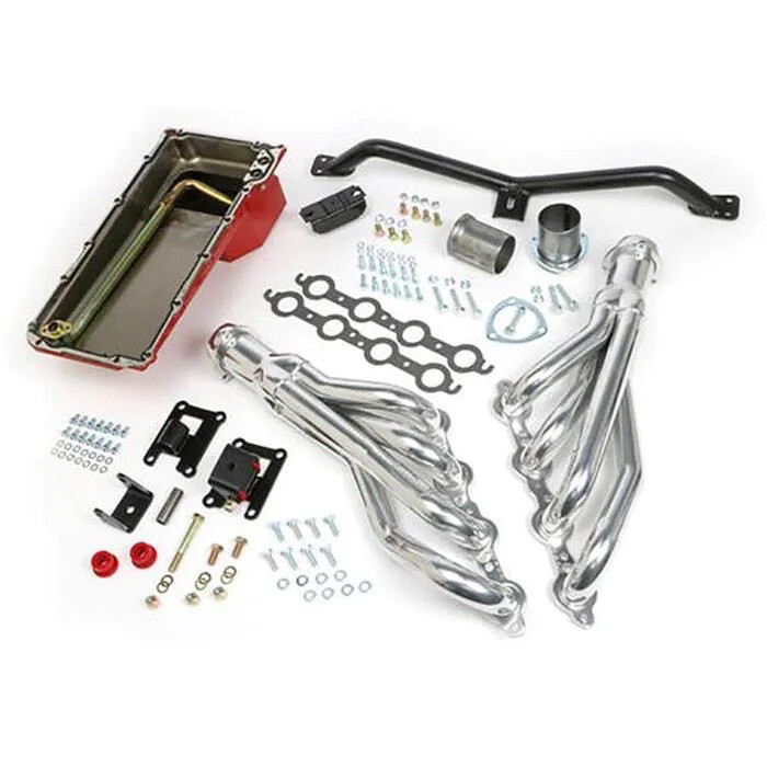 Trans-Dapt 1963-72 Chevy/GMC Truck Engine Swap Kit 2wd-Silver Ceramic ...