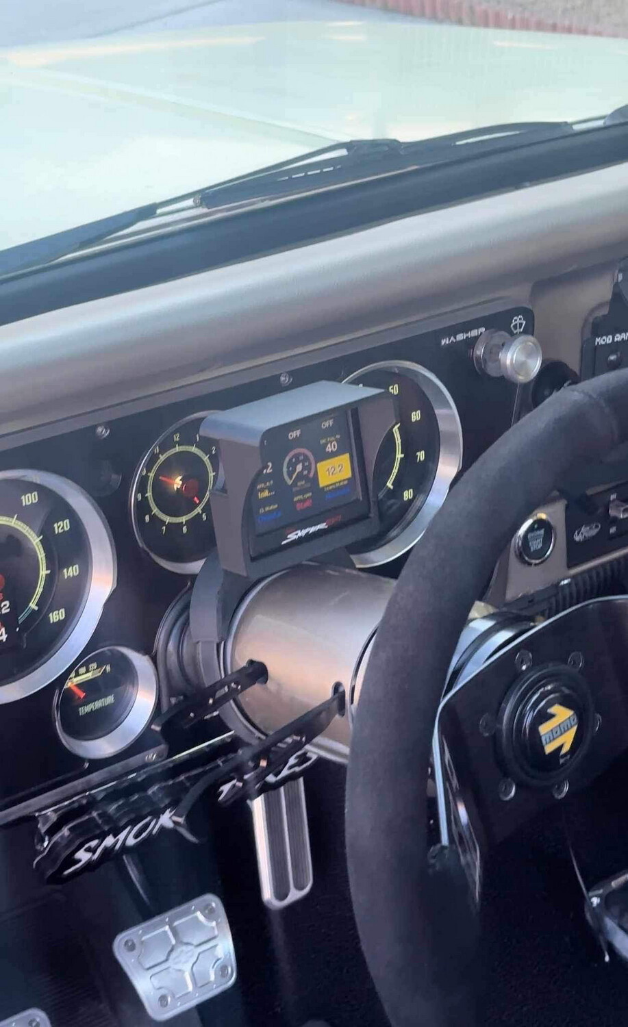 Steering Column Mount For Holley 3.5” Terminator X and Sniper screen.