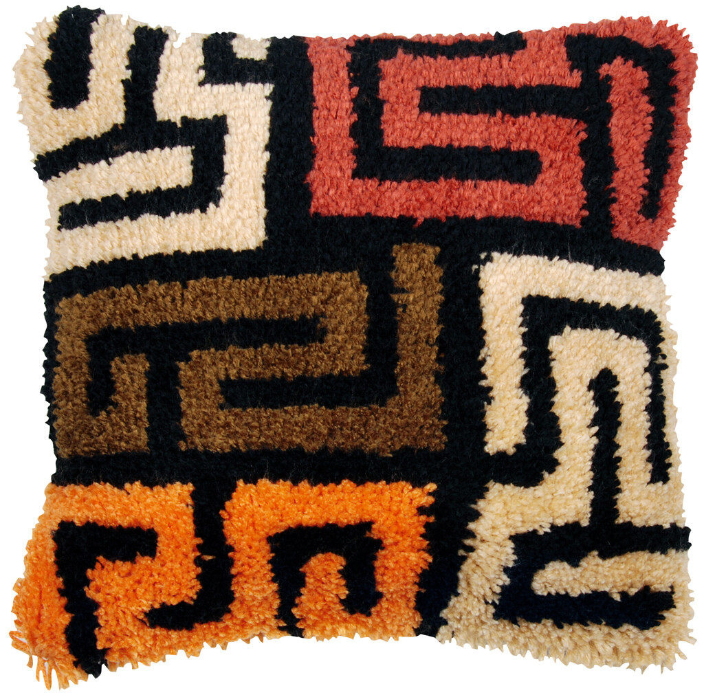 Knoopkussen "Kuba cloth patterns"