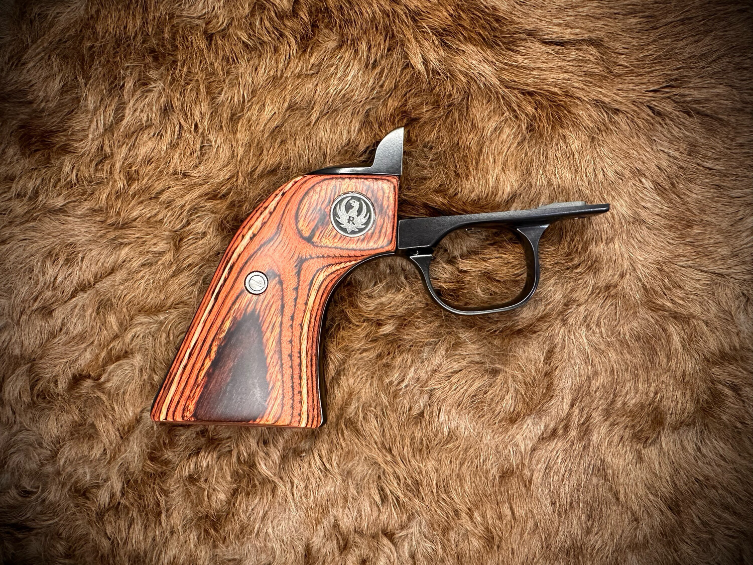 Brand New Blued Factory Take Off Ruger New Vaquero Grip Frame and Grips