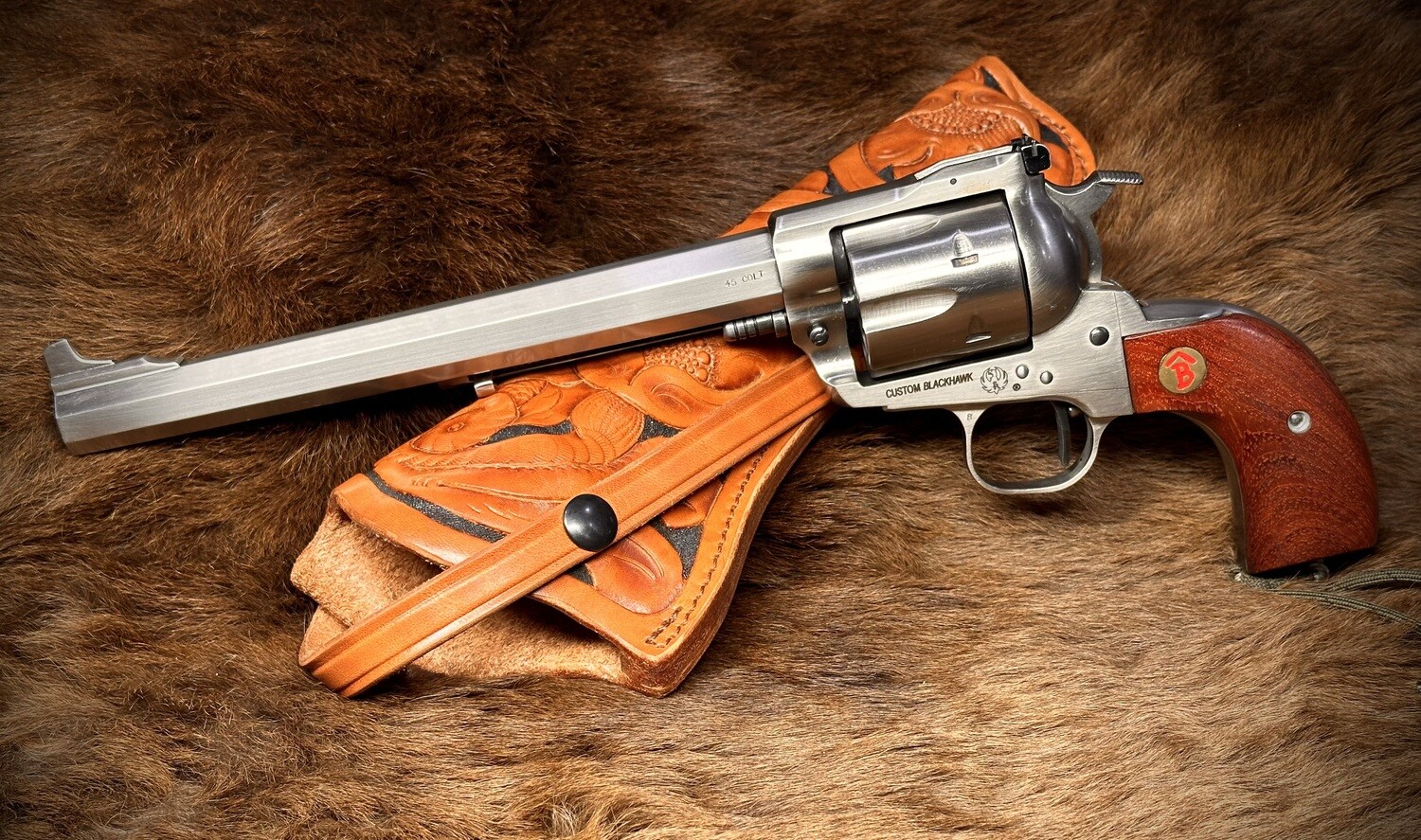 Custom Ruger 3 Screw Blackhawk .45 Colt Revolver