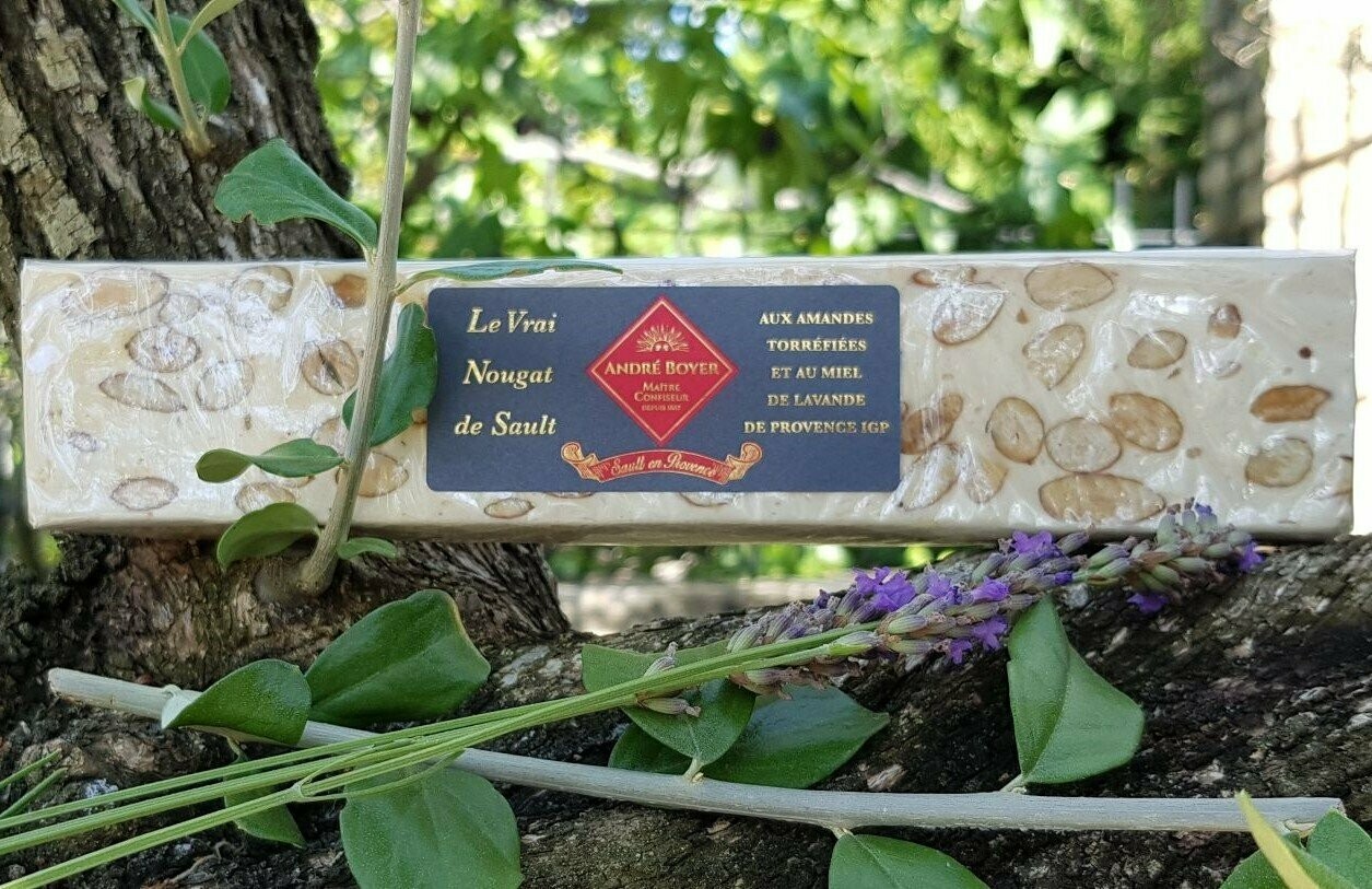 Le vrai nougat blanc de Sault - Barre de 200 grs