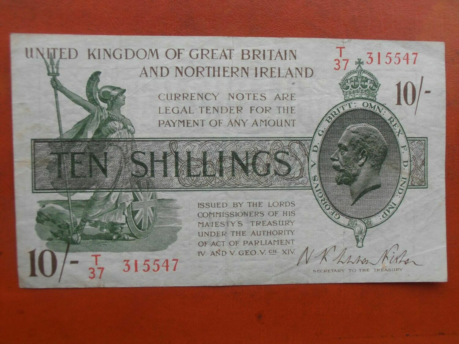 Treasury Ten Shillings - 1927
