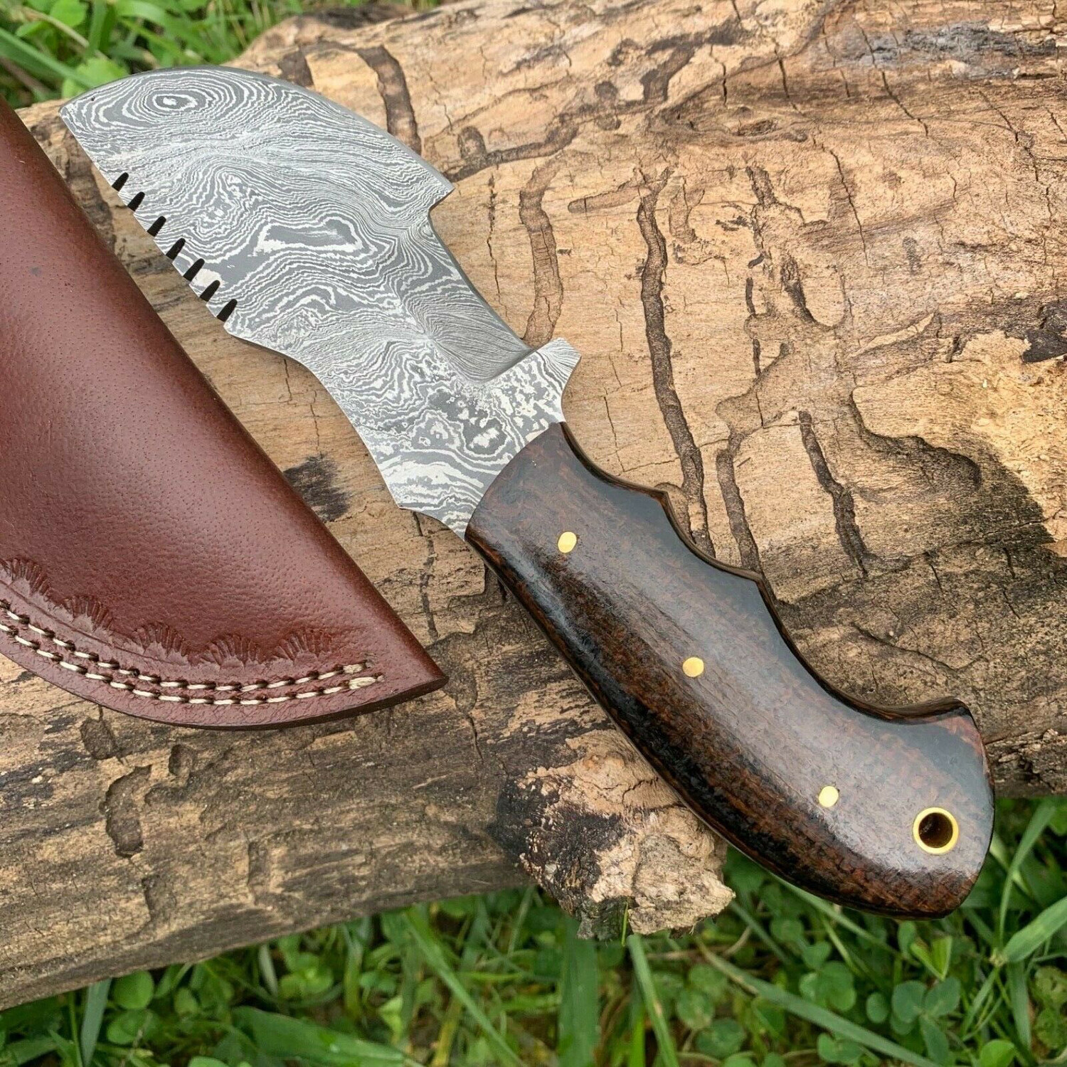 Handmade Damascus Steel Tracker Knife