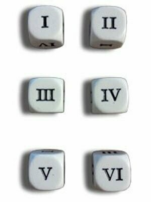 Roman Numerals Dice - I - VI | Summerbook