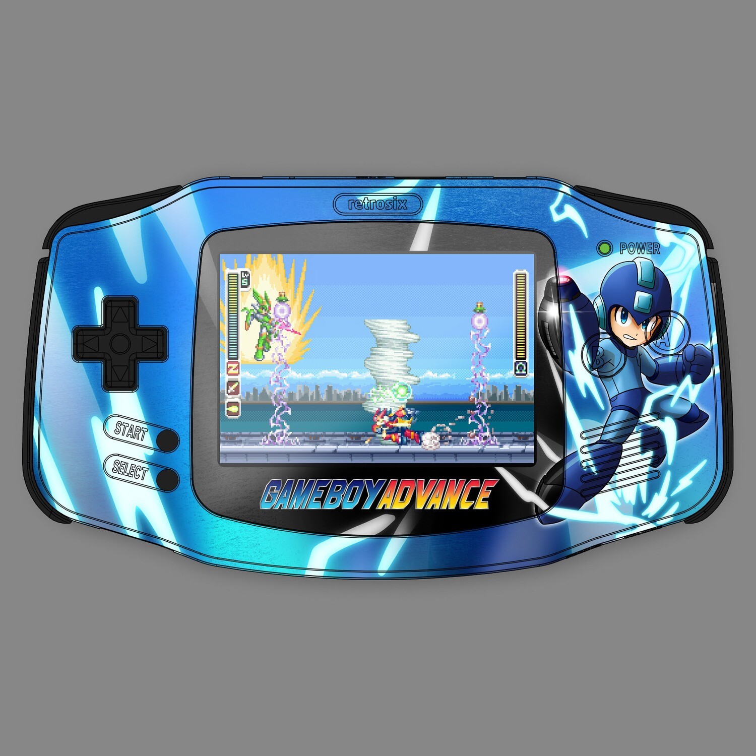 Game Boy Advance IPS UV Print Shell Kit (Megaman)
