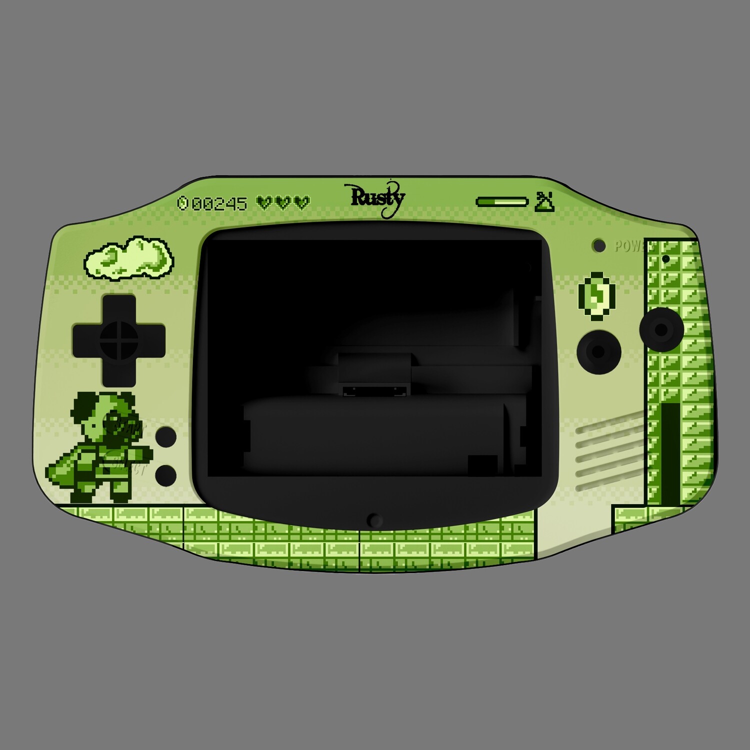 Game Boy Advance Shell (Clear Black)