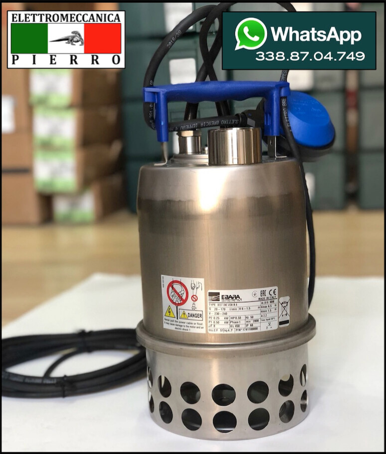BEST ONE VOX EBARA Elettropompa sommergibile in acciaio 304- V230 ...