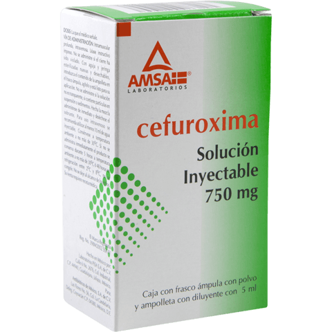 Cefuroxima 750mg Solución Inyectable con 5mL