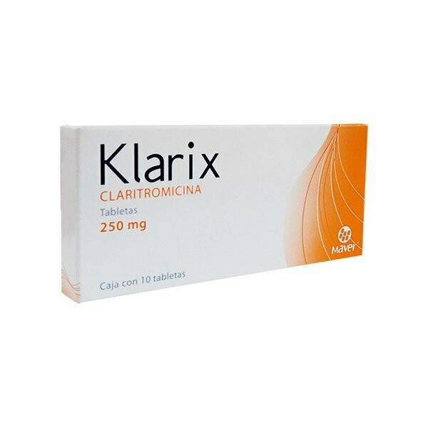 Klarix 250mg Oral 10 Tabletas