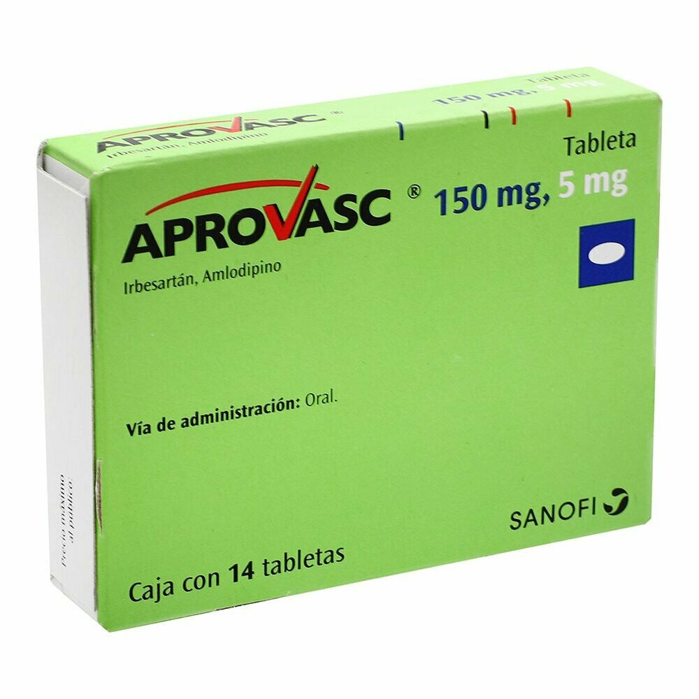 Aprovasc 150mg/5mg oral 14 tabletas