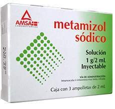 Metamizol Sódico 1g Solución Inyectable 3 Ampolletas