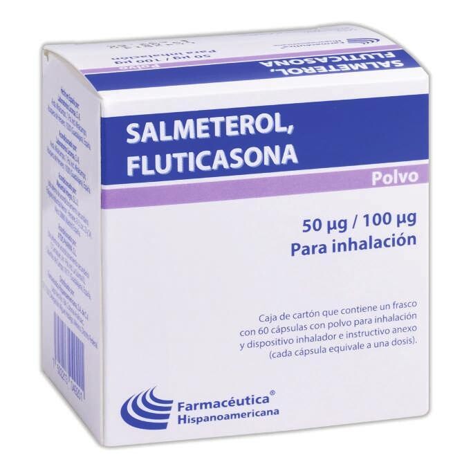 Salmeterol, Fluticasona 50/100mcg Inhalador