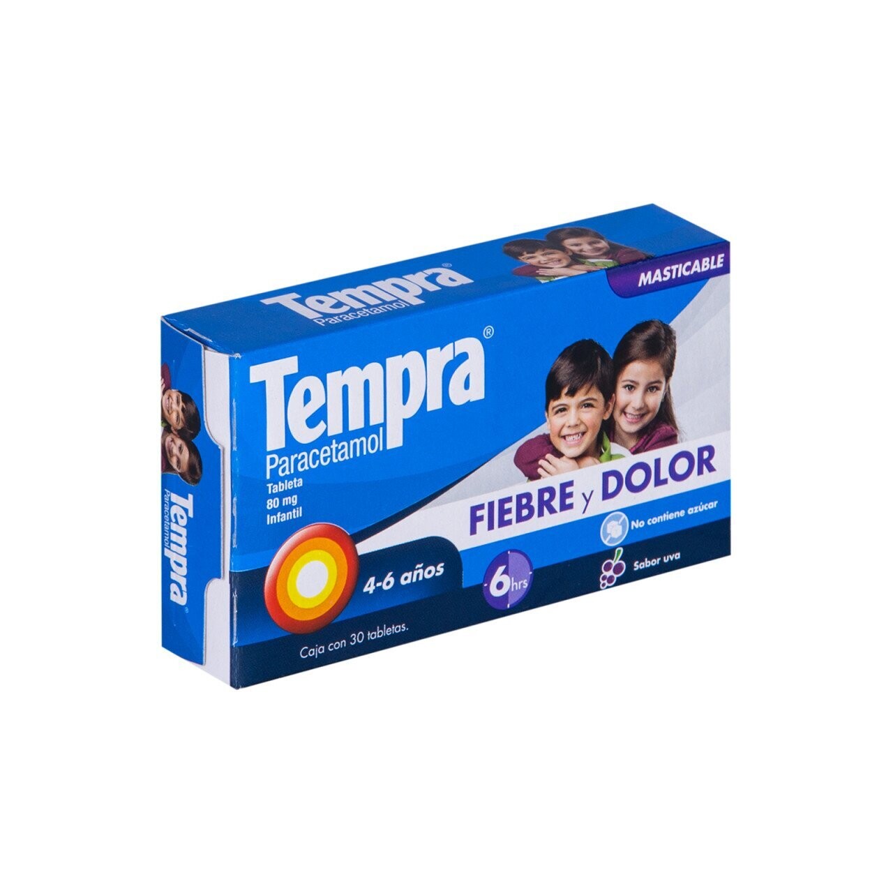 Tempra Infantil Tabletas Masticables 30 Tabletas
