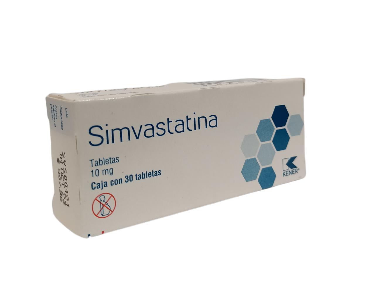 Simvastatina 10mg oral 30 tabletas
