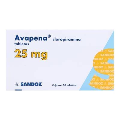 Avapena 25mg Oral 20 Tabletas