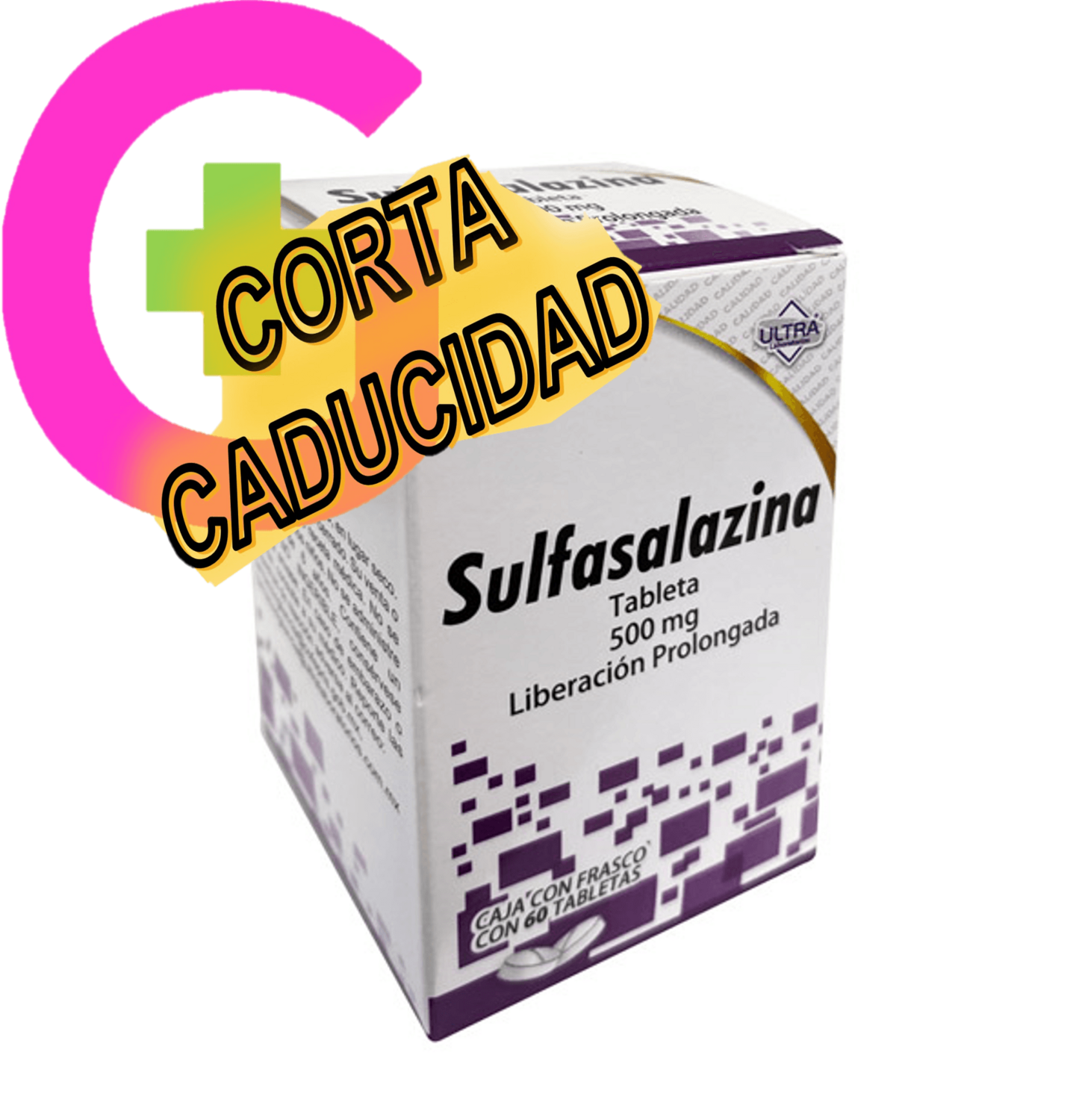 Sulfasalazina 500mg Oral 60 Tabletas de Liberación Prolongada