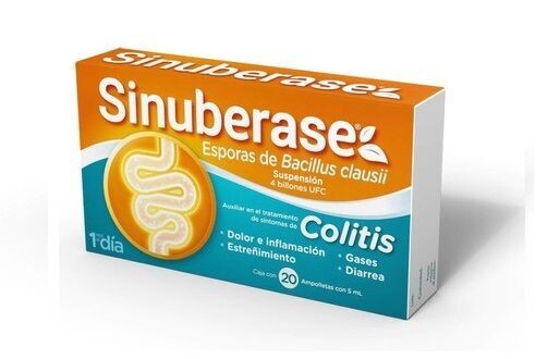 Sinuberase 4 Billones oral 20 Ampolletas